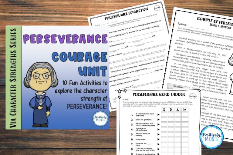 Perseverance Activities for Students - Positively Moxie